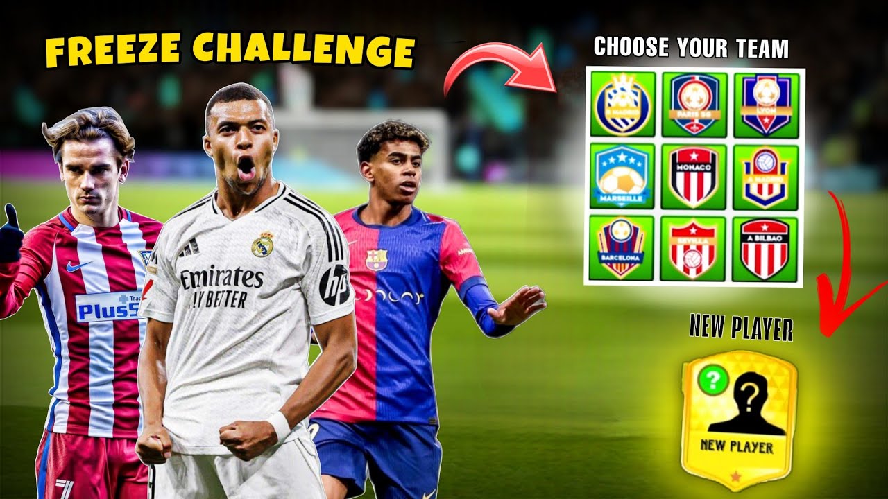 DLS 25| FREEZE CHALLENGE 🥶| REAL TEAM EVENT 🔥| Hamood Gamerx - YouTube