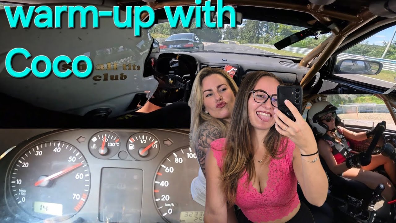 Girls warm-up lap BMW E46 330i vs Polo 6n1 GTI 120PS BTG Nürburgring ...