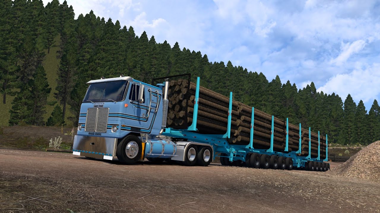 Log Delivery | Road Train | American Truck Simulator - YouTube