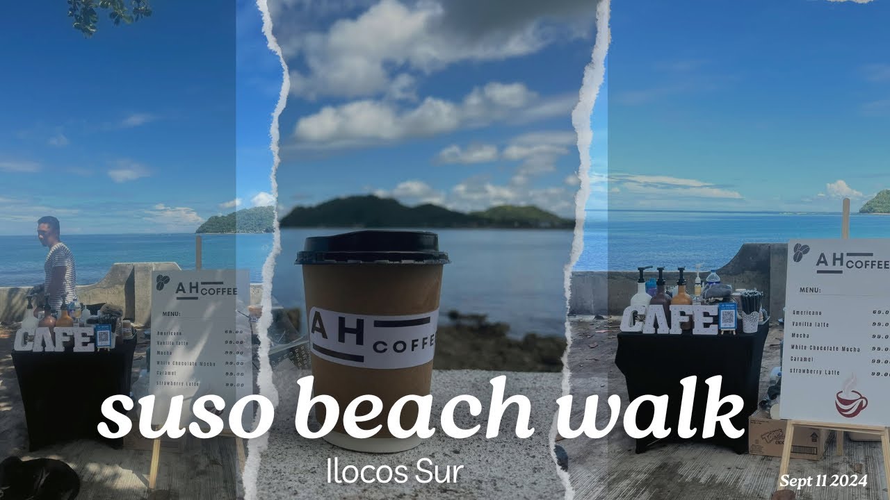 Suso Beach Walk Ilocos Sur #tablesetup #coffee - YouTube
