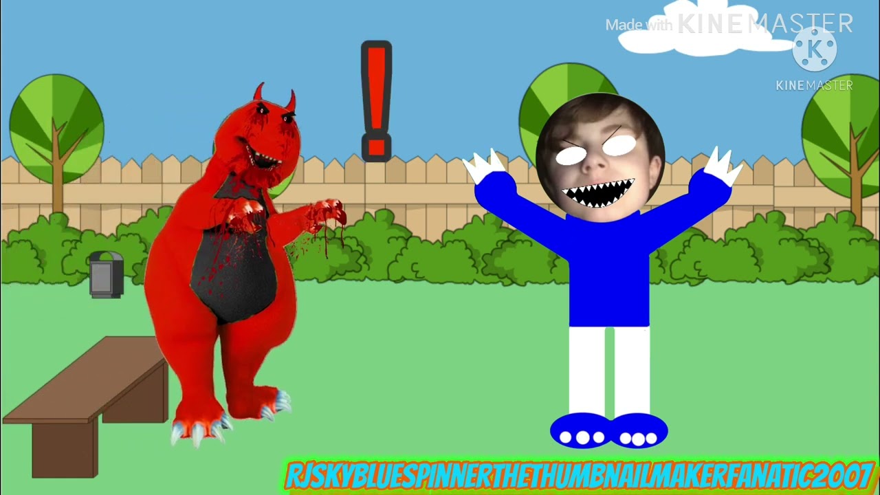 Devil Giga Barney.EXE Tries To Beat Up 3D Giga David Wall/Grounded ...