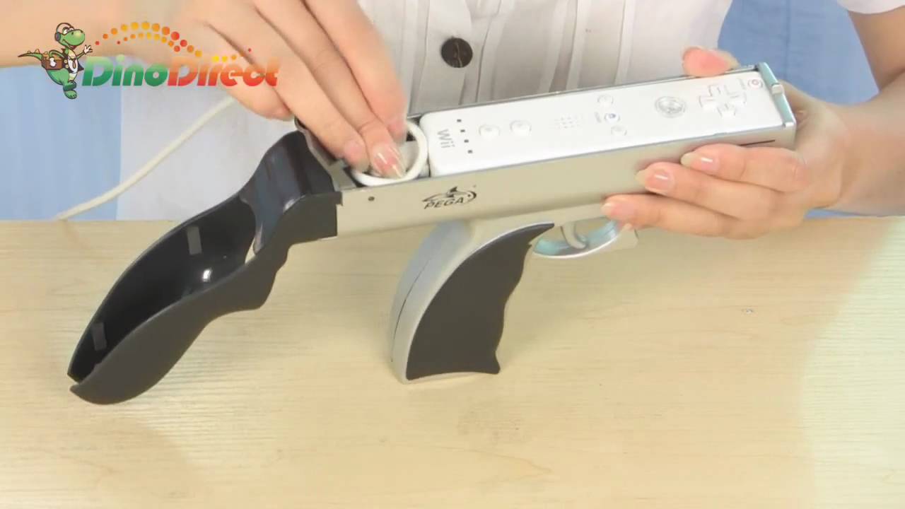 Nintendo Wii Light Gun 2 in 1 Silver - dinodirect - YouTube