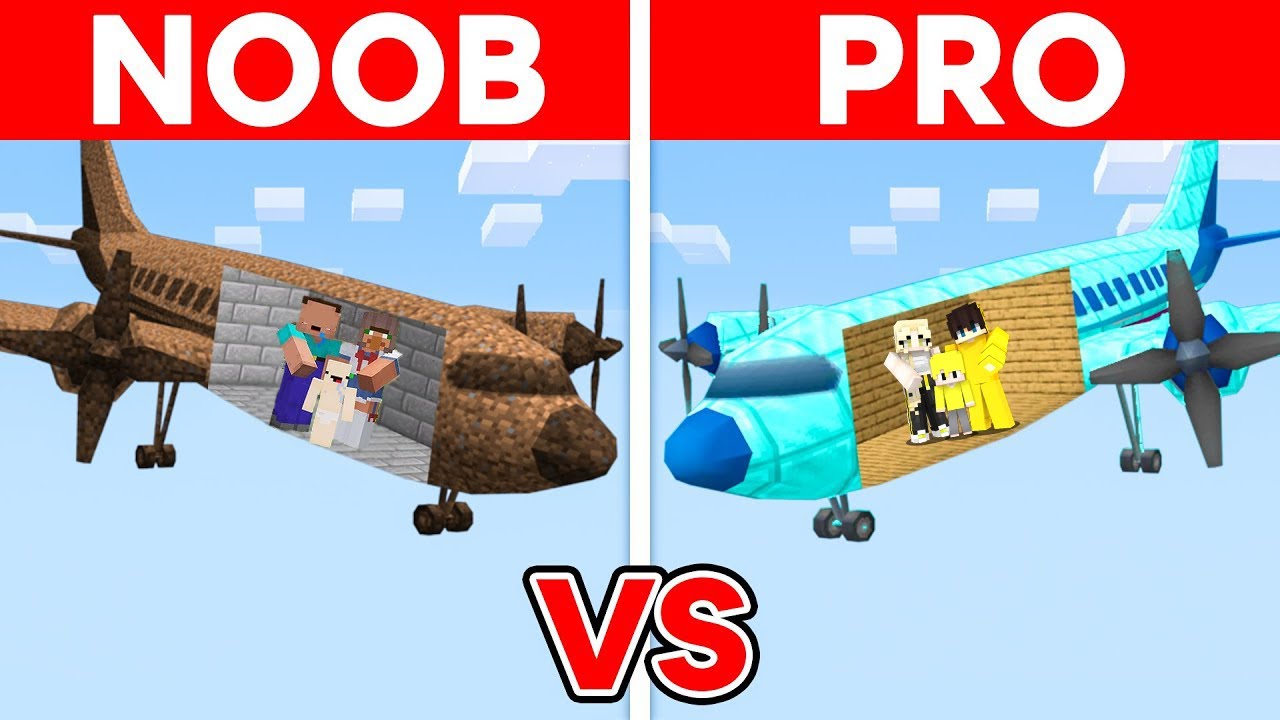 BILLY Noob VS LUKE PRO FLUGZEUG Bau Challenge in Minecraft! - YouTube