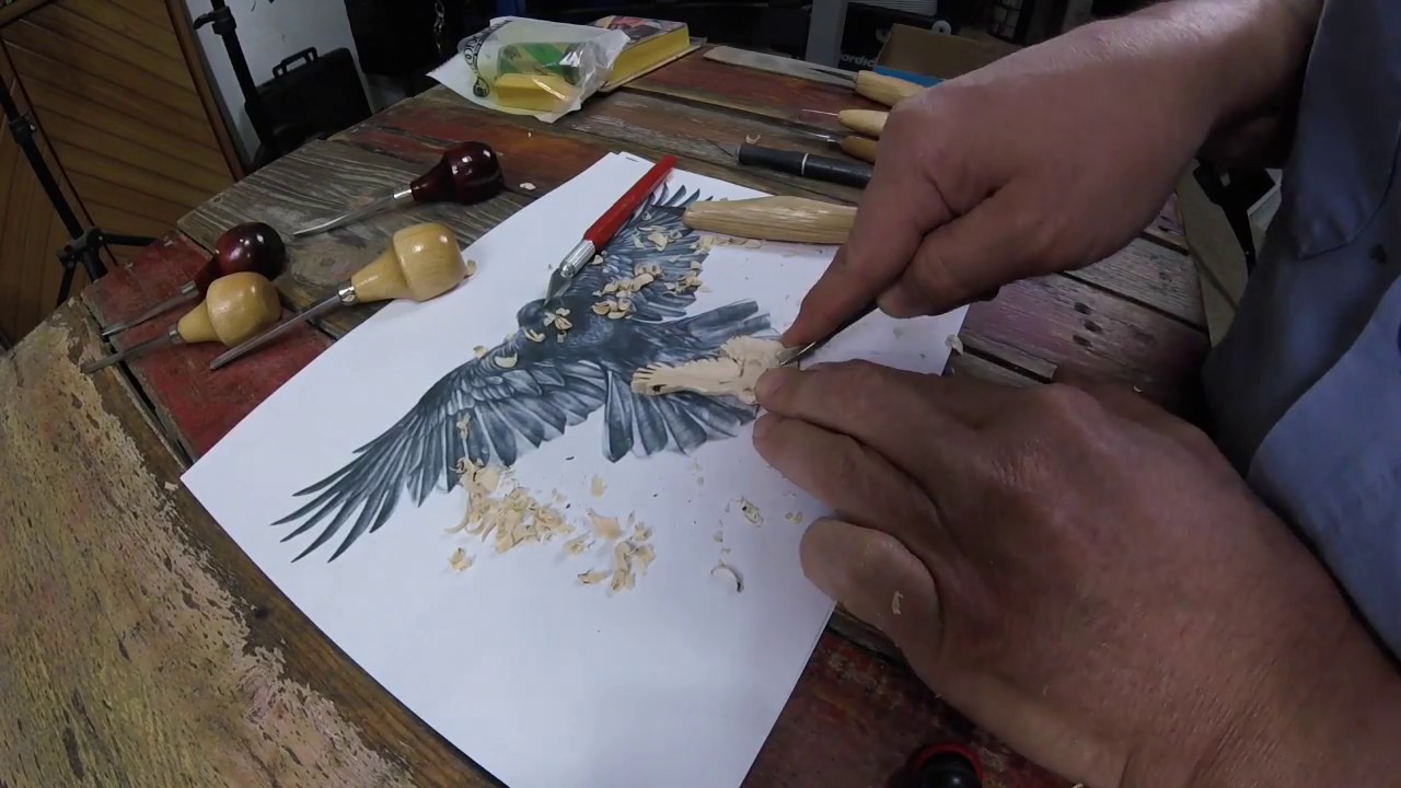 Crow Carving - YouTube