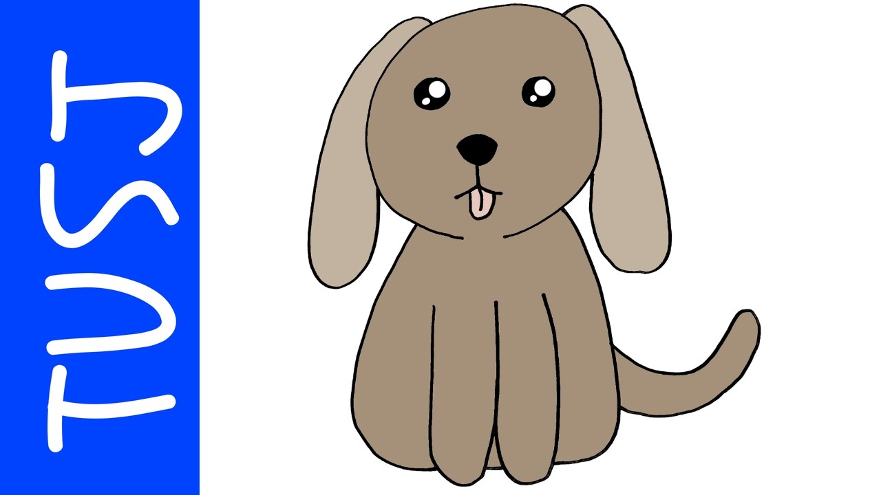 HVORDAN TEGNE EN HUND | SØT OG ENKEL - YouTube