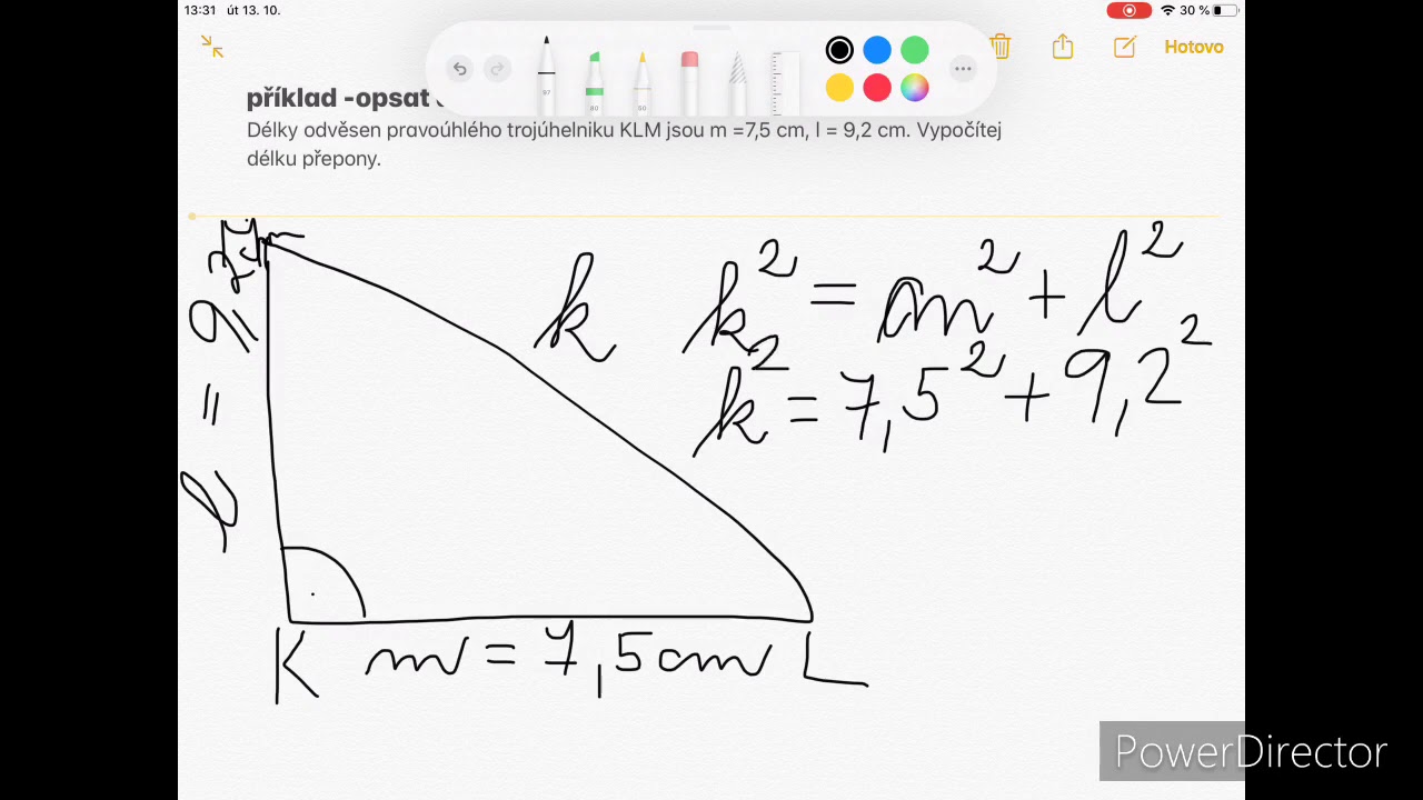Výpočet přepony - YouTube