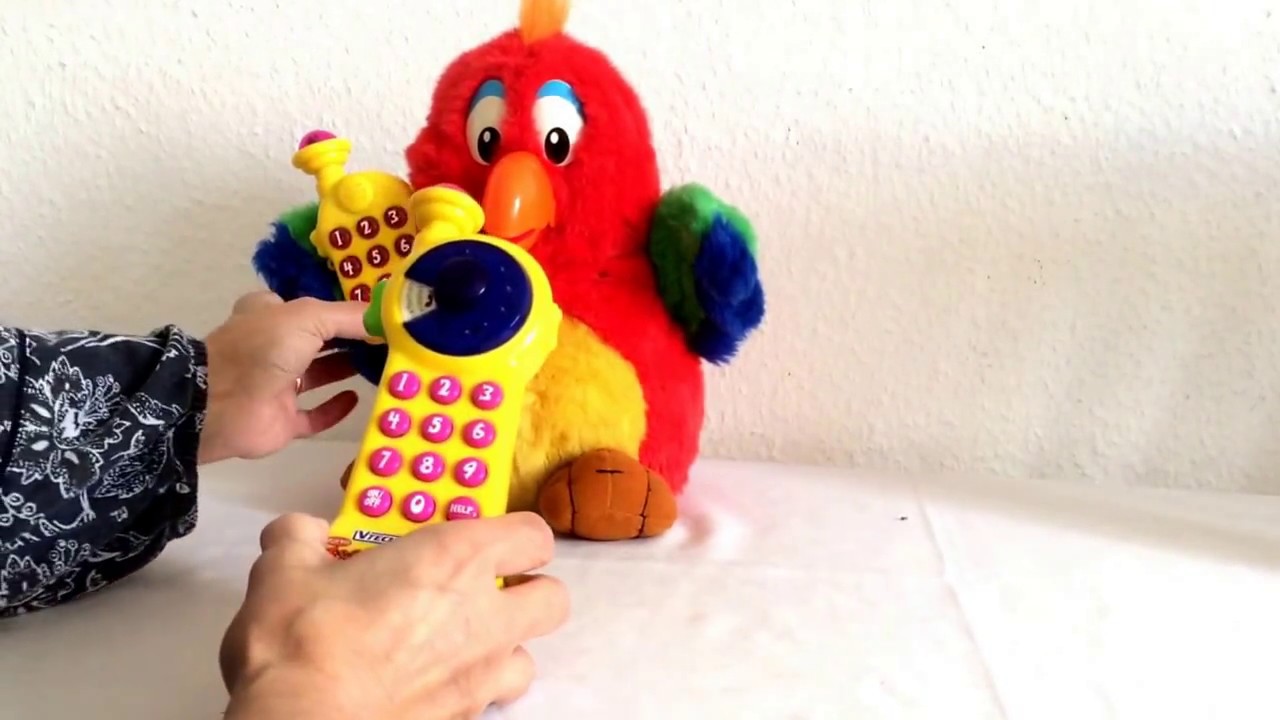Vtech squawky talky parrot with phone - YouTube
