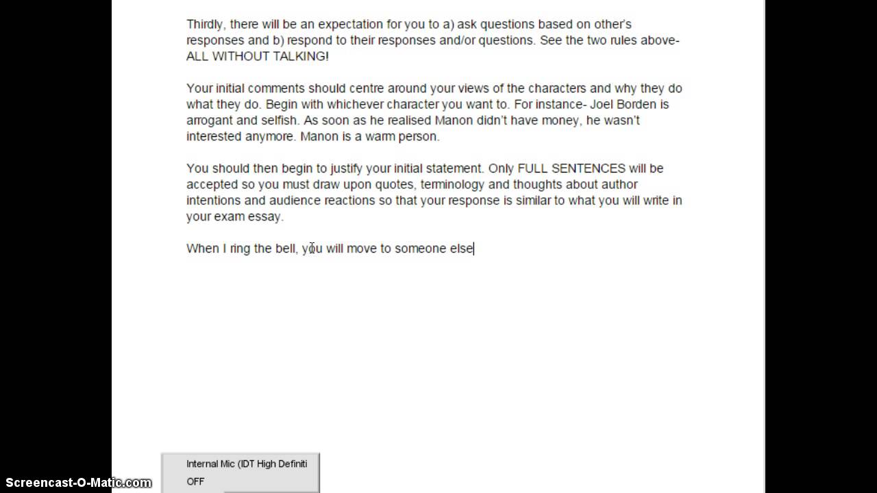 Silent Debate Instructions - YouTube