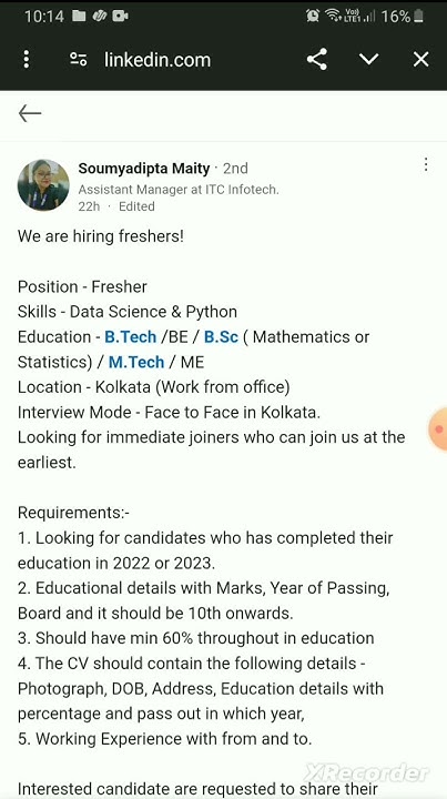 ITC infotech |hiring |fresher |2022|2023 - YouTube