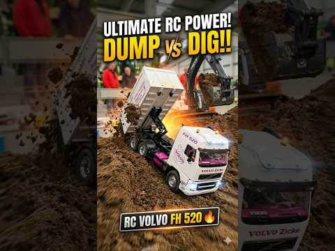 Tiny Power! 🚛 Insane RC Volvo FH 520 Dump Truck Action! 🛠️
