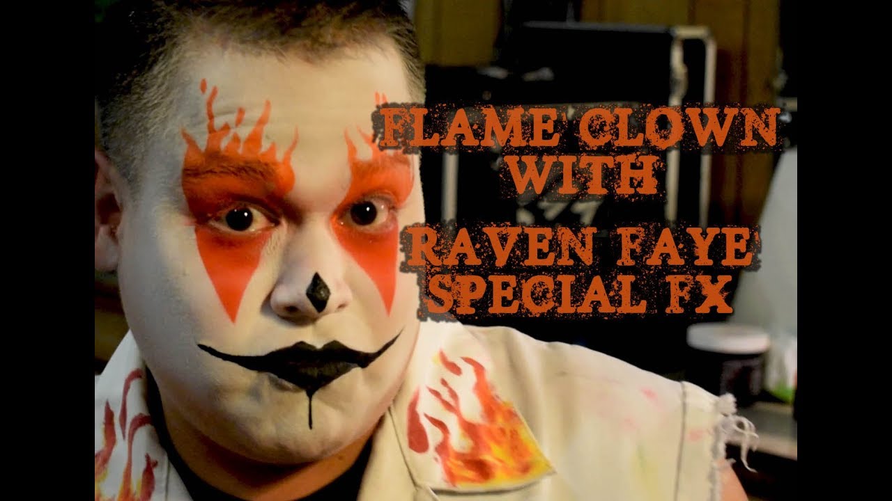 Creepy Flame Clown Makeup Tutorial - YouTube