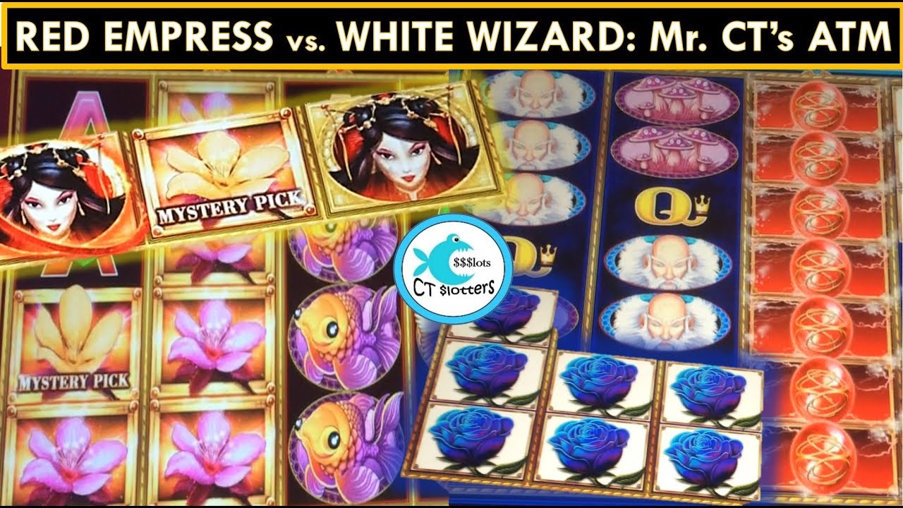 White Wizard & Red Empress Slot Machines: 2 Bonuses w/ BIG WIN! - YouTube