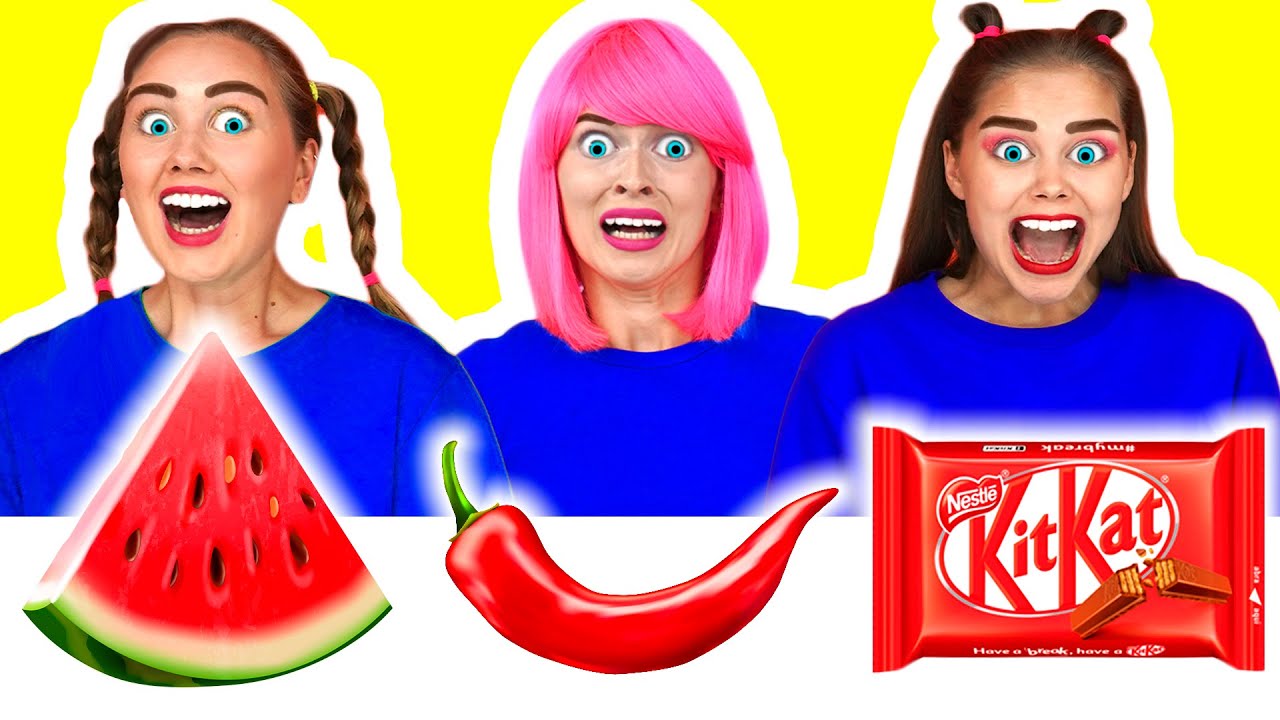 FOOD OF THE SAME COLORS CHALLENGE #4 by Ideas 4 Fun - YouTube