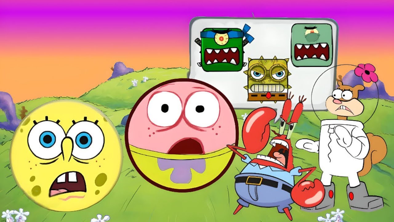SpongeBob Animated All Bosses in Red Ball 4 (Remastered 2024) - YouTube