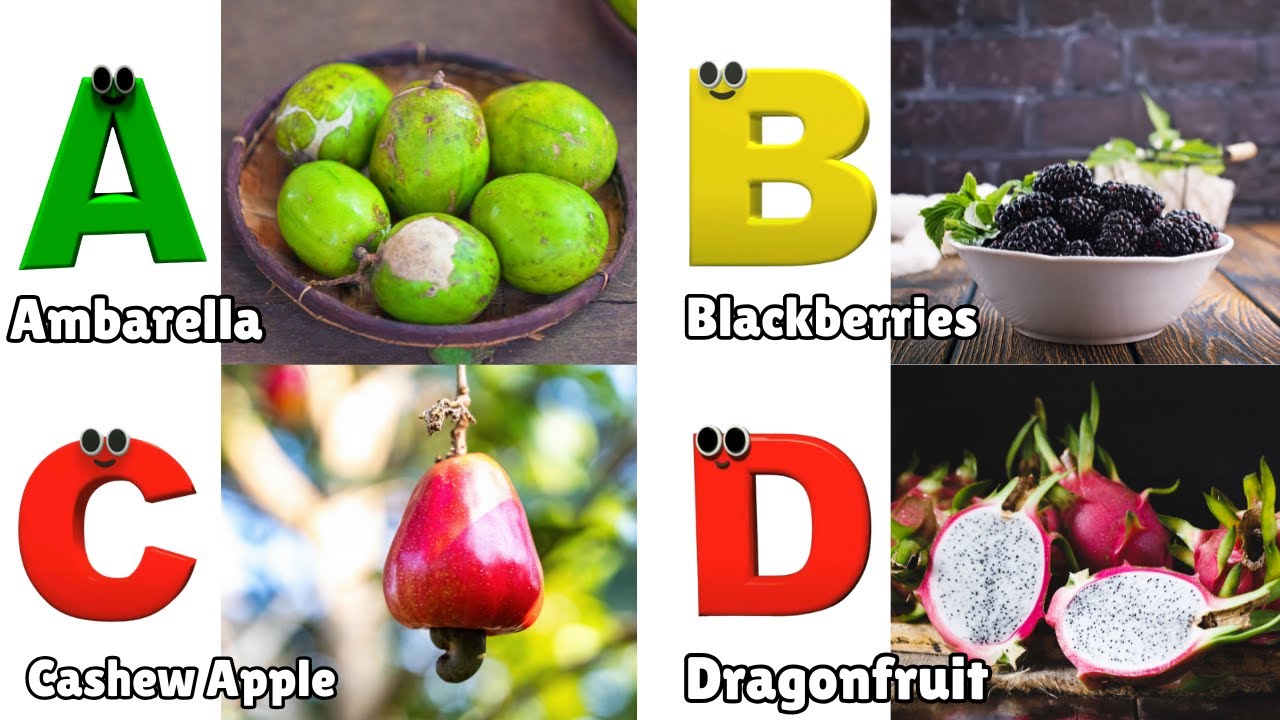 Fruit ABC Song | ABC Fruit Phonics song | Alphabet Fruits song for ...