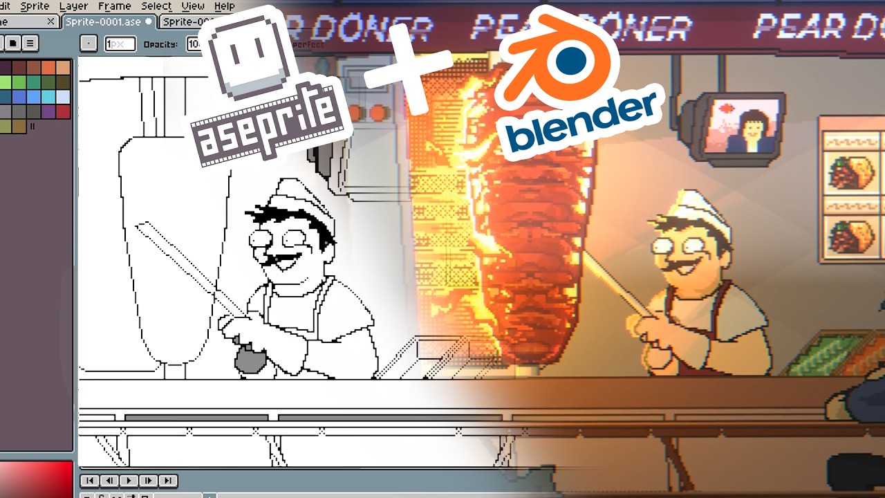 Pixel Art Shawarma Stand | Turkish Doner Street Scene + LoFi Vibes ...