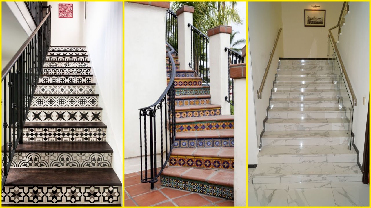 20+ Beautiful stair tiles designs | Stair decoration ideas for home ...