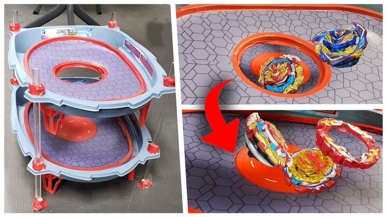 NEW DOUBLE-DECKER MOTOR STRIKE BEYBLADE EPIC MARATHON TWO LEVEL ...