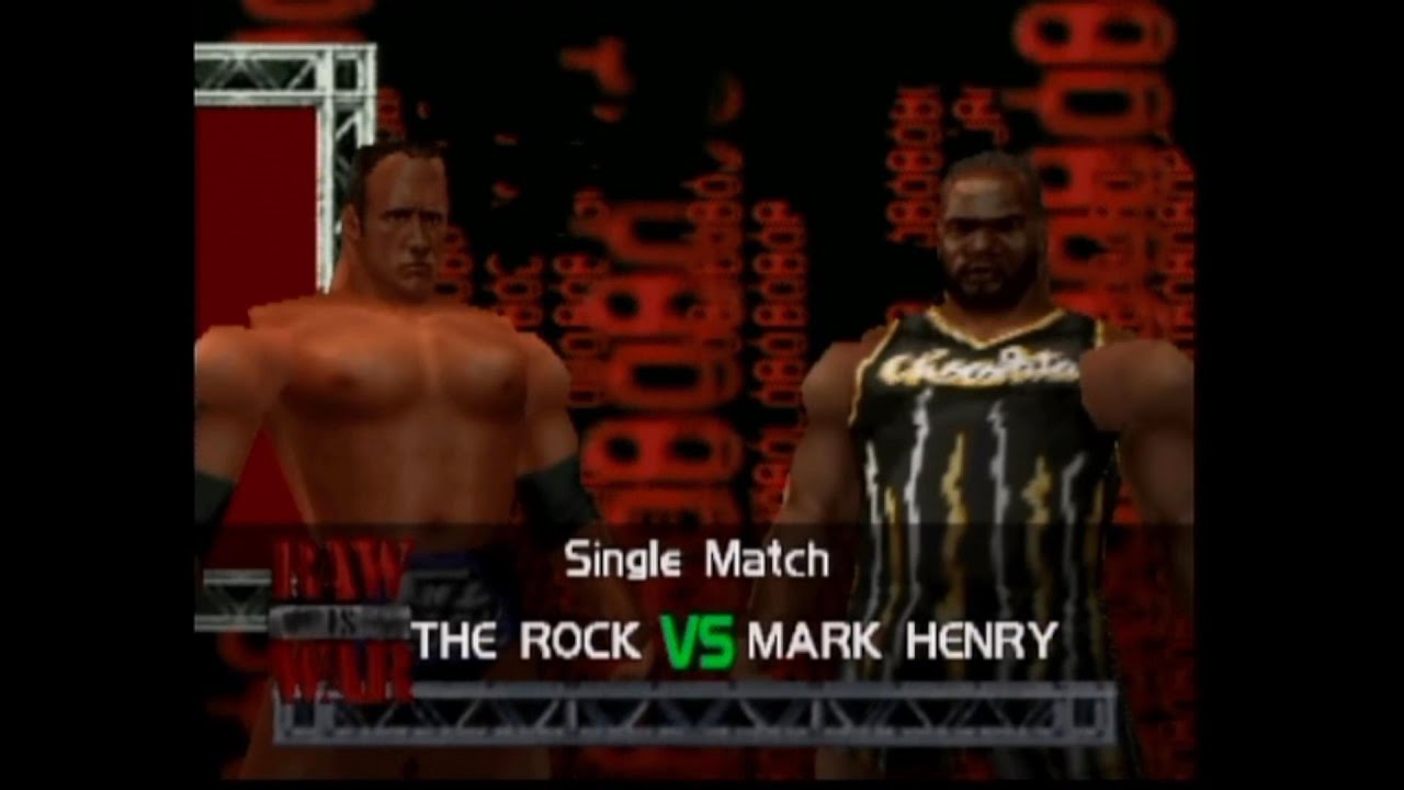 WWF No Mercy - The Rock vs. Mark Henry (N64) - YouTube