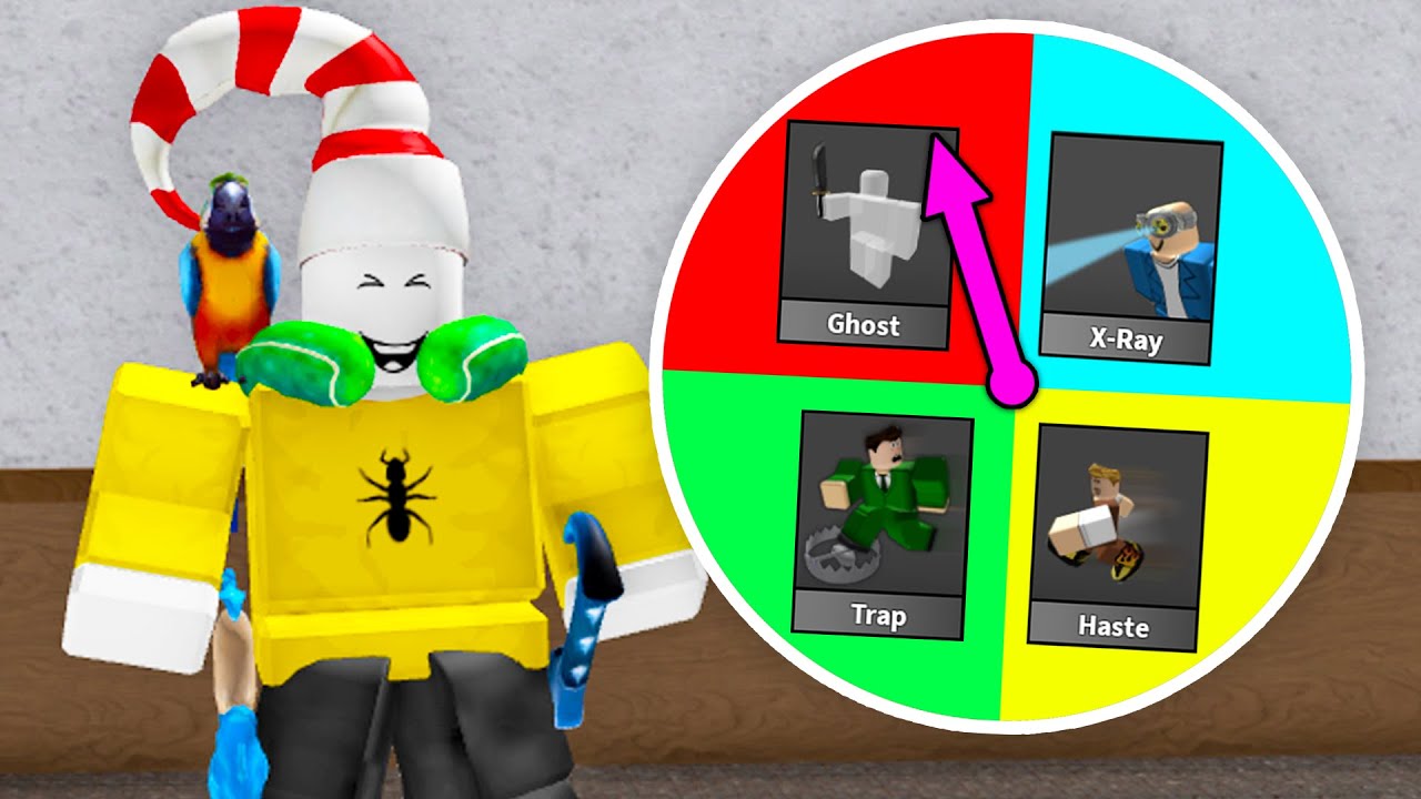 Roblox MM2 But, WHEEL CHOOSES MY POWER.. - YouTube