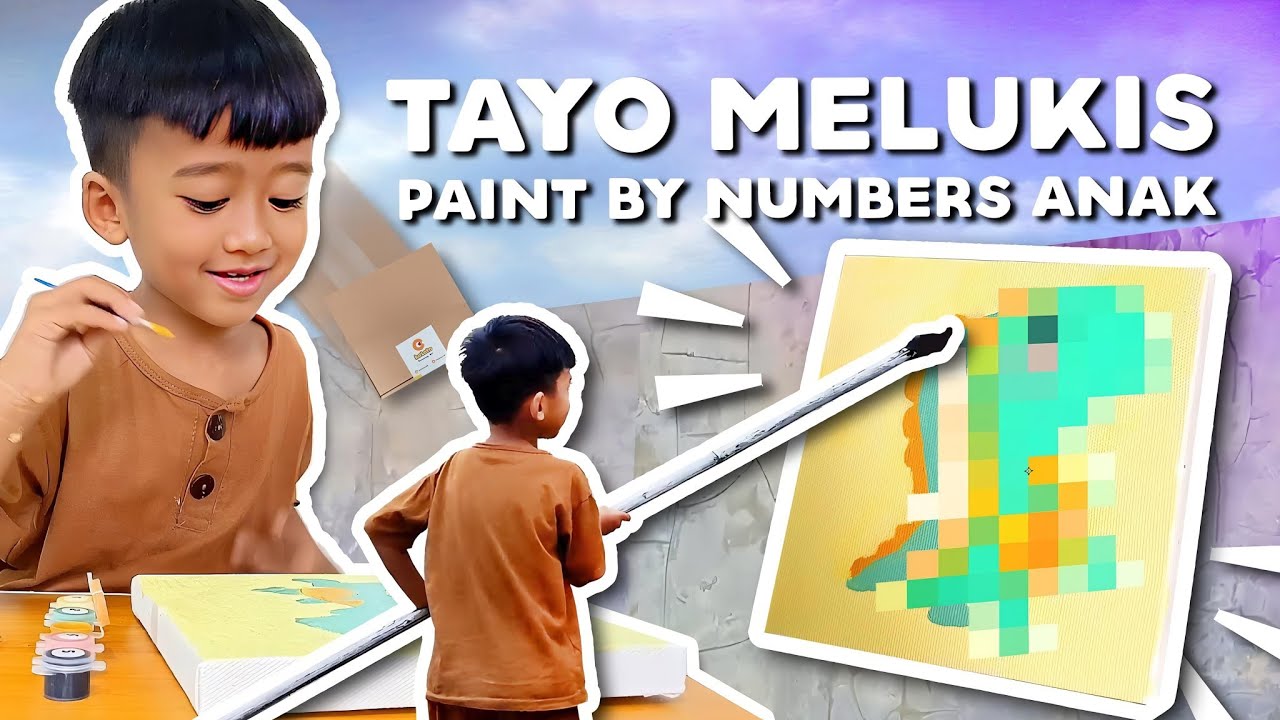 Melukis Paint By numbers - Tayo Dapat Paint by Number Terbaik Anak ...