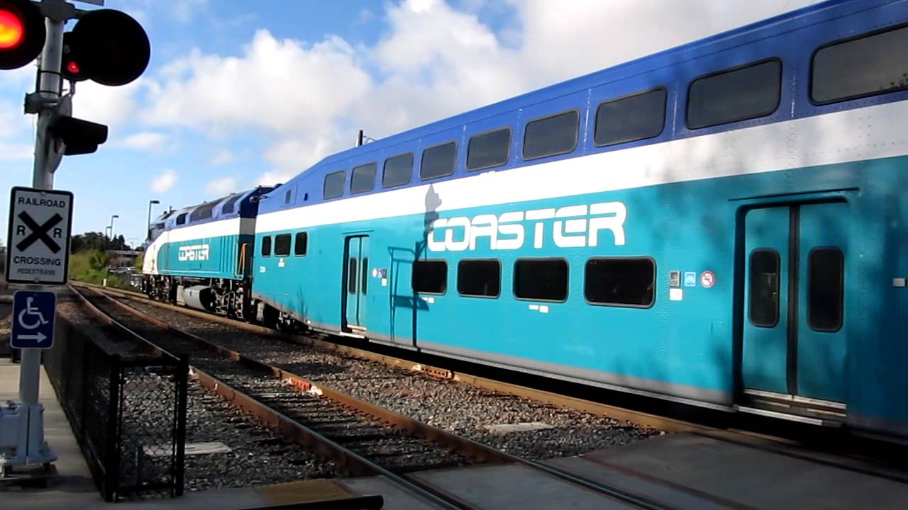 Coaster #2104 & Coaster #2306 Depart From Sorrento Valley Station 03-19 ...