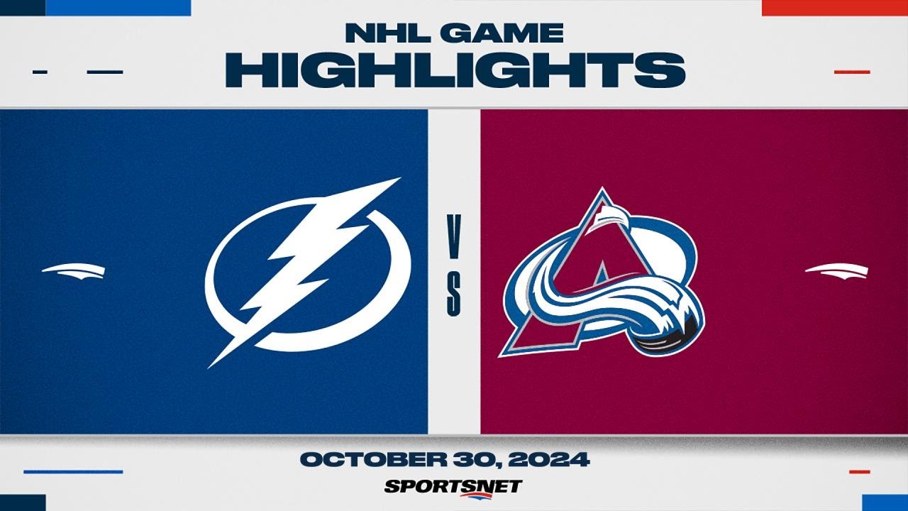 NHL Highlights | Lightning vs. Avalanche - October 30, 2024 - YouTube