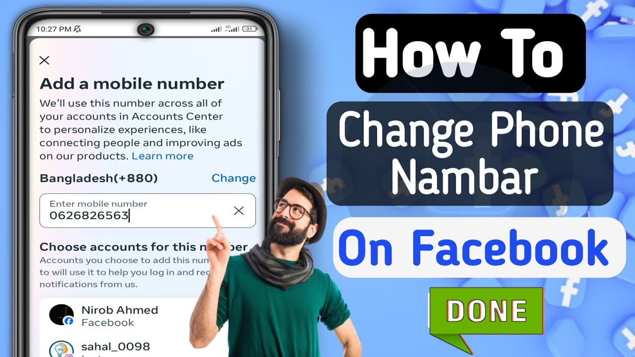 How to Change Phone Number on Facebook (2024) | Facebook Number Change ...