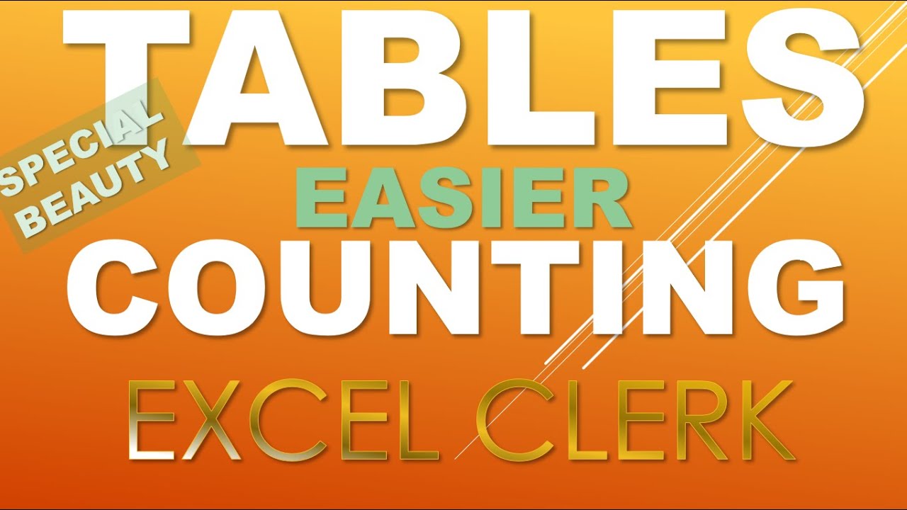 Excel: easy counting with tables - YouTube