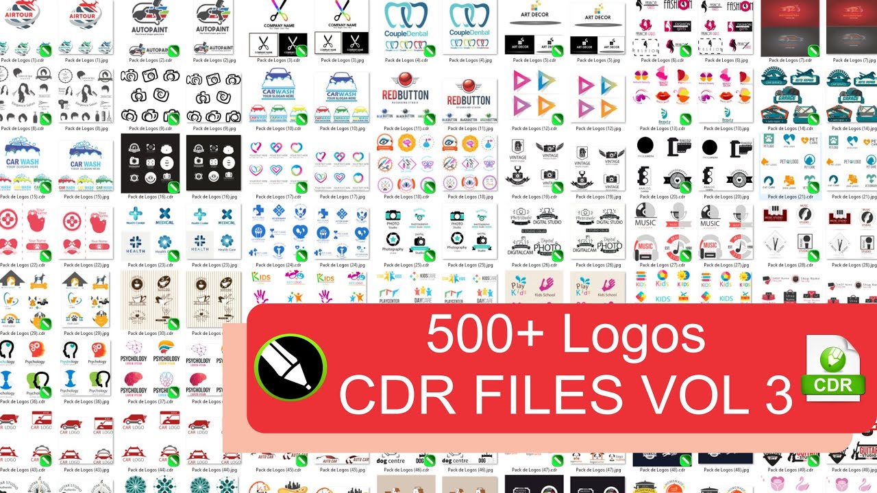 500+ Logos CDR Files Free For Download VOL 3 - YouTube