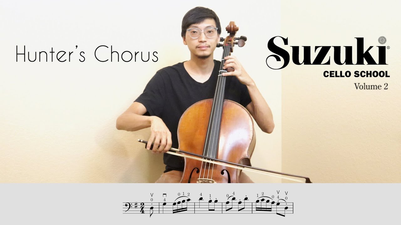 Hunter's Chorus on Cello (Suzuki Book 2) - YouTube