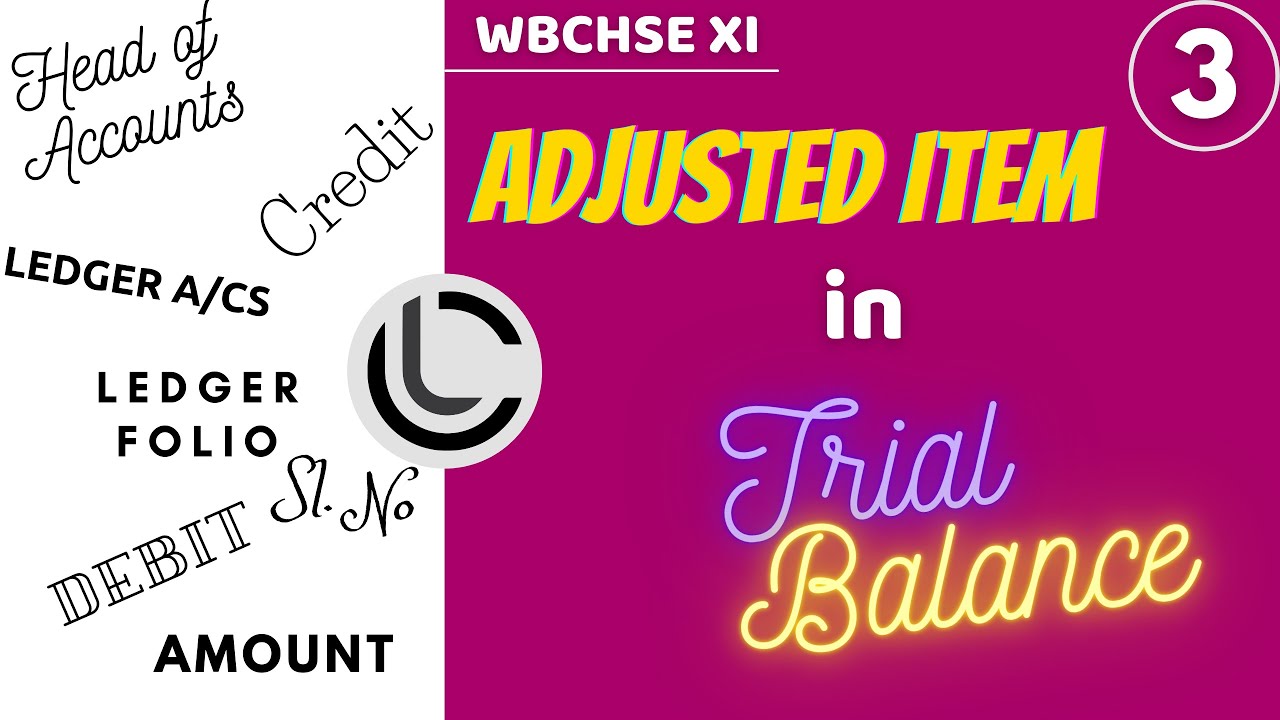 Trial Balance with Adjusted Items | Adjusted Purchase | Commerce Lesson ...