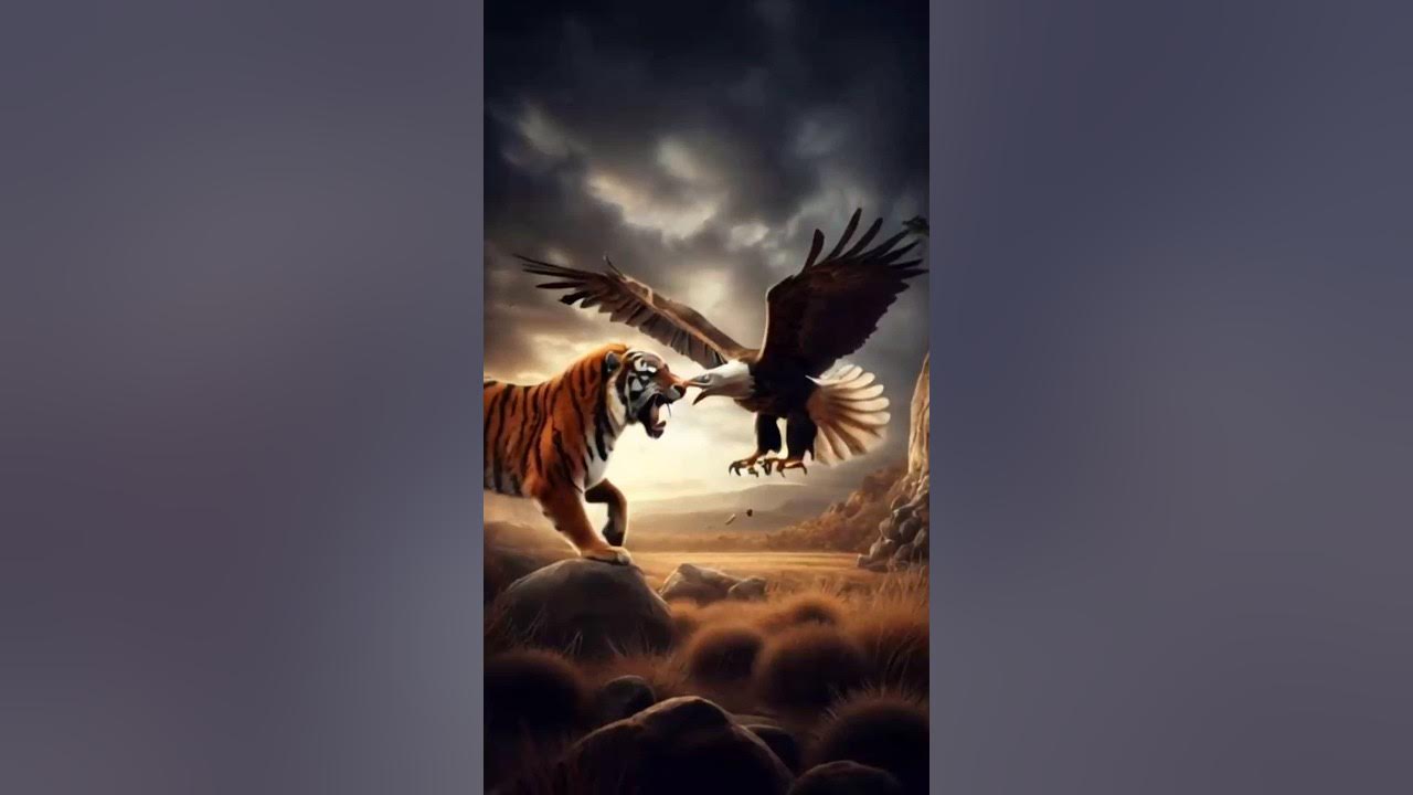 Tiger vs Eagle #animation #evolution #ytshorts #yt #foryou #tiger # ...