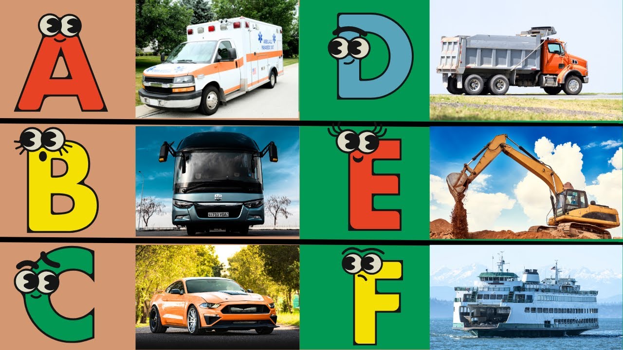 ABC Vehicles Song 🚗🚁 Learn the Alphabet with Cars, Trucks & More! Fun ...