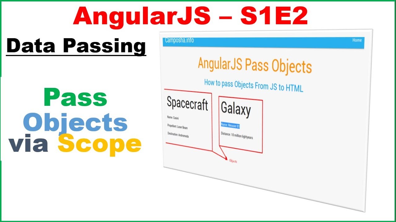 AngularJS S1E2 : Pass Objects - From Controller To View - YouTube AngularJS S1E2 : Pass Objects - From Controller To View - YouTube