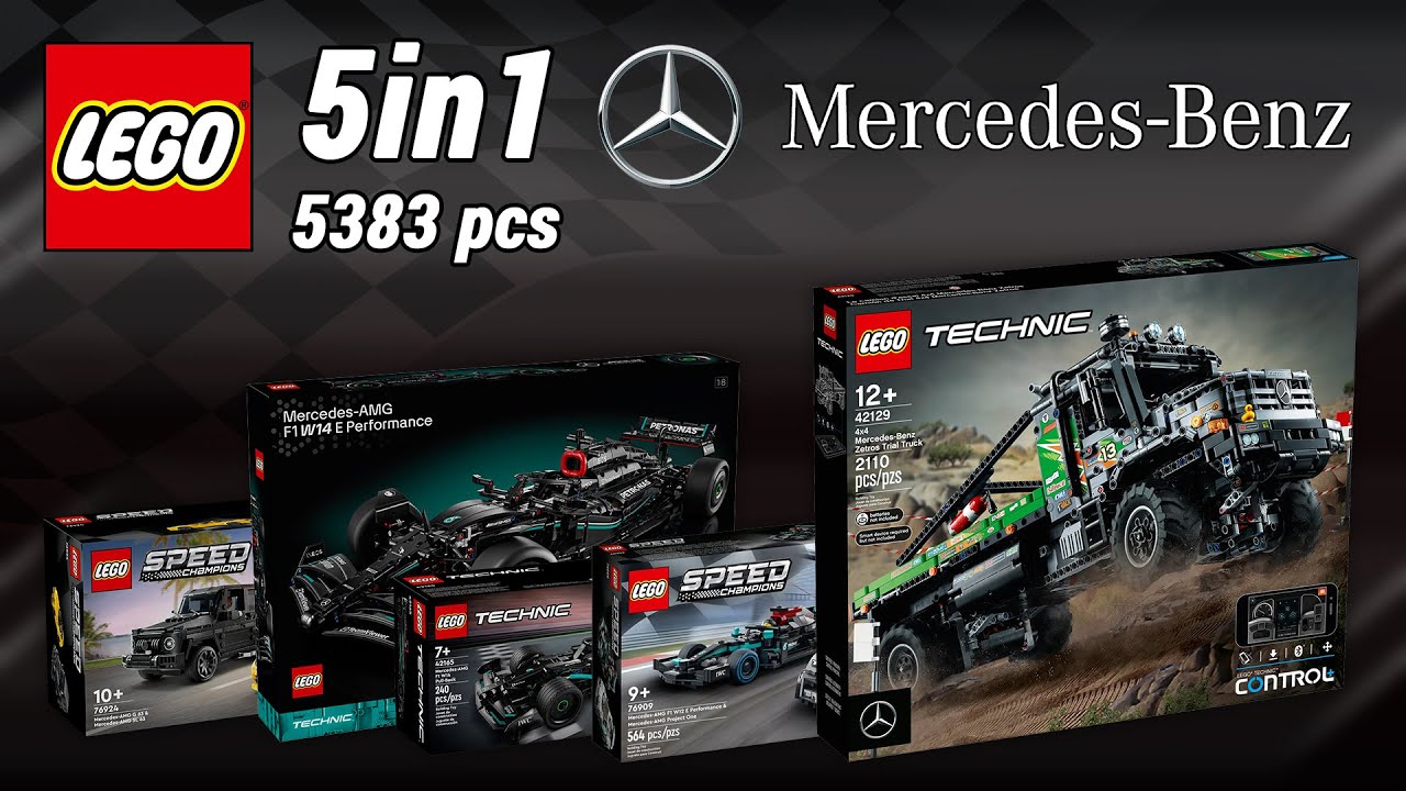 All LEGO Mercedes-Benz sets that we've built (5in1)[5383 pcs] Building ...
