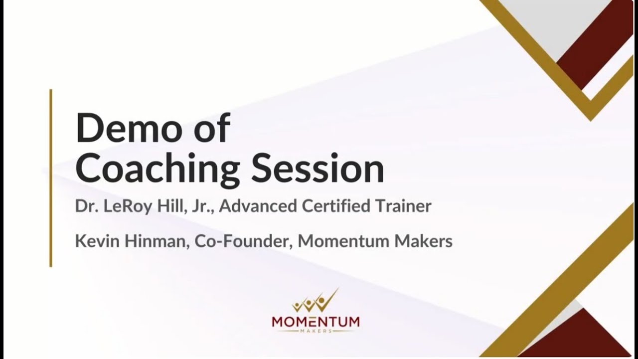 Demonstration of Coaching Session - YouTube