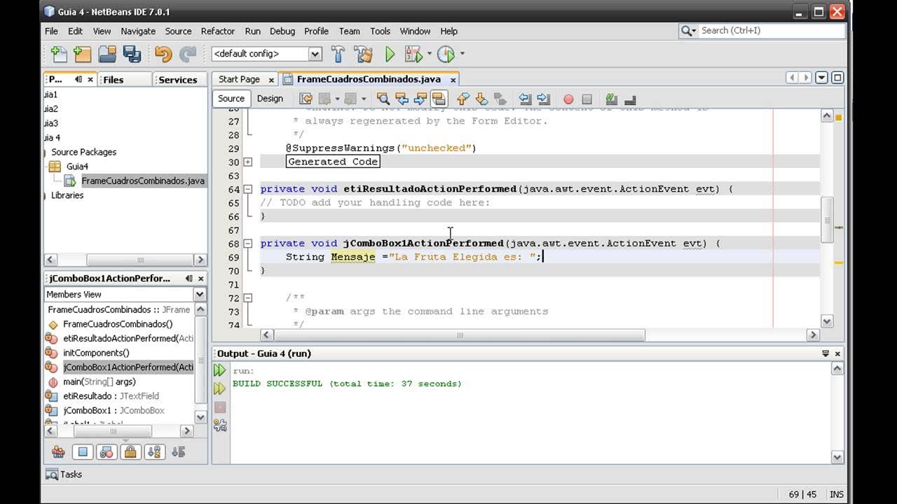 JAVA GUIA 4: COMBO BOX [ CUADROS COMBINADOS, JComboBox] - YouTube