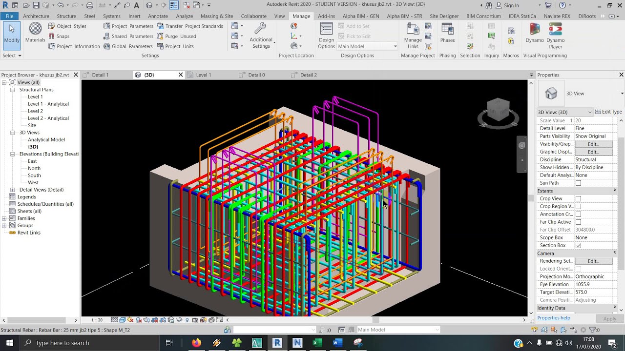 Clash Detection Rebar Revit + Navishwork - YouTube