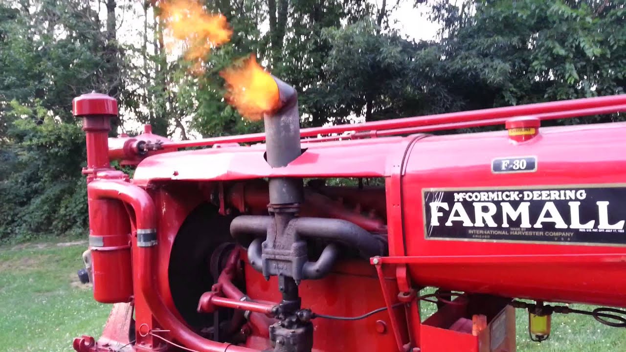 1935 Farmall F 30 with flames - YouTube