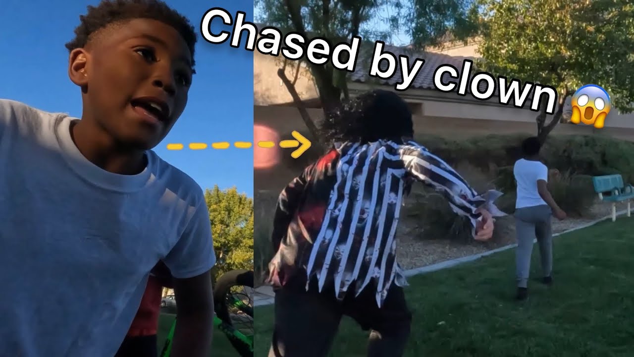 Kid talks crap, gets chased by clown😱😱😱🐸🐸 - YouTube