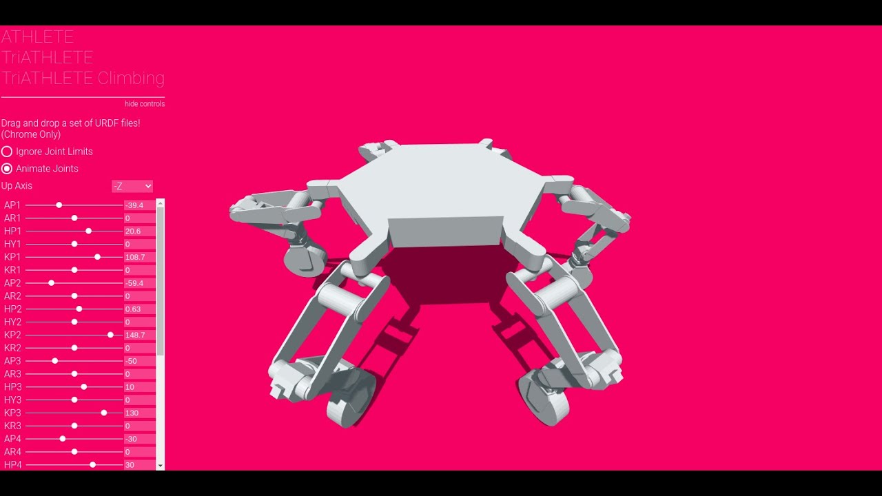 NASA JPL Athlete Robot URDF Webviewer - YouTube