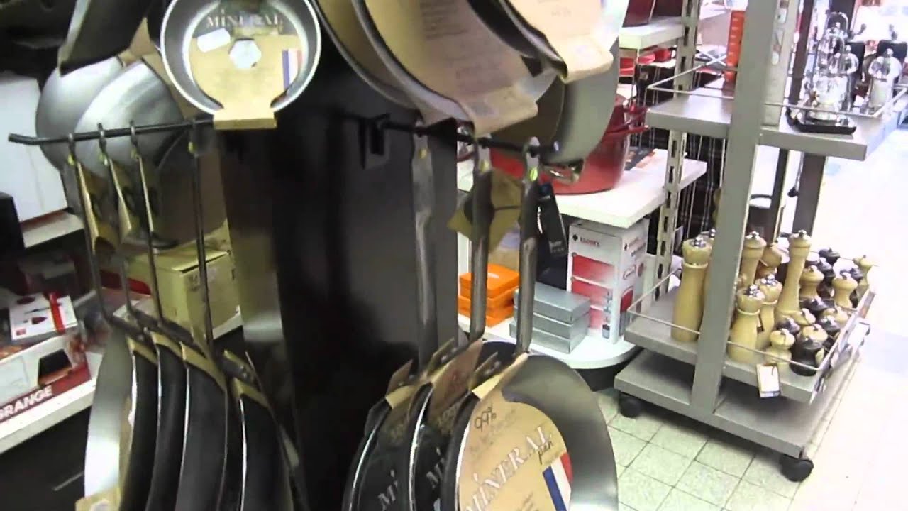 Cool de Buyer cookware and carbon steel pan on display at a small shop ...