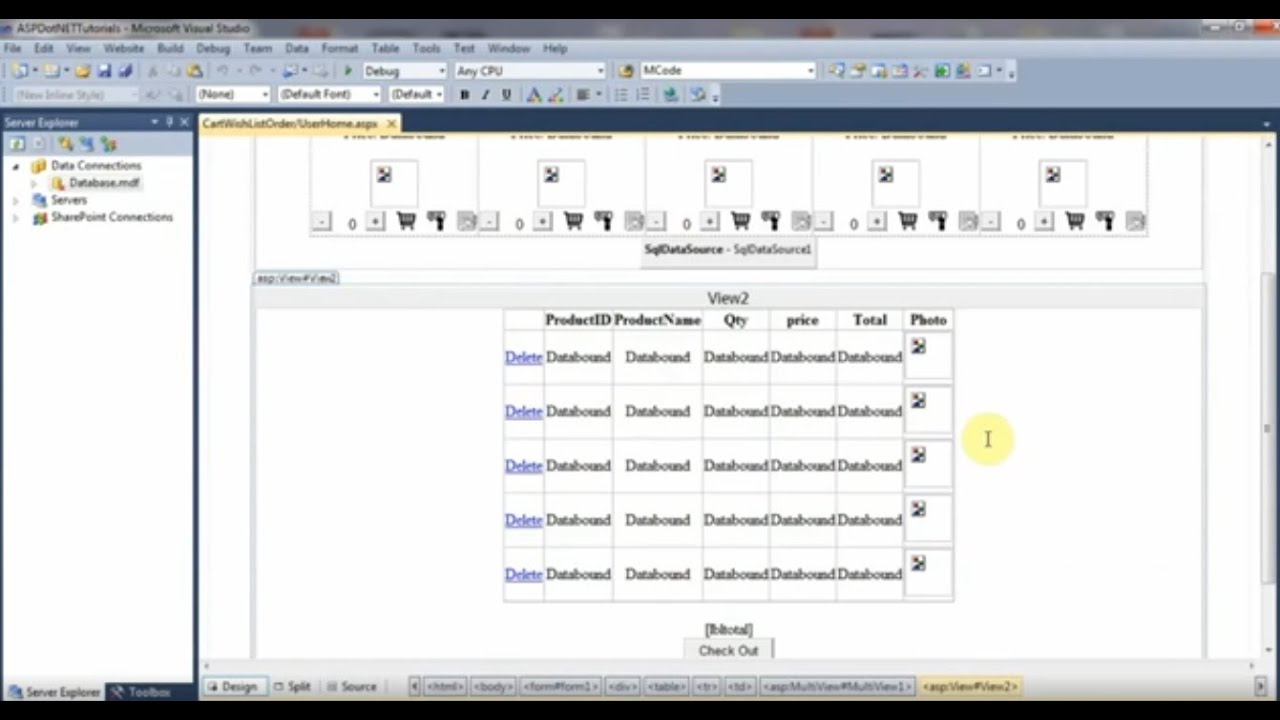ASP.NET Tutorials - Example of Online Shopping System (Cart, Wishlist ...