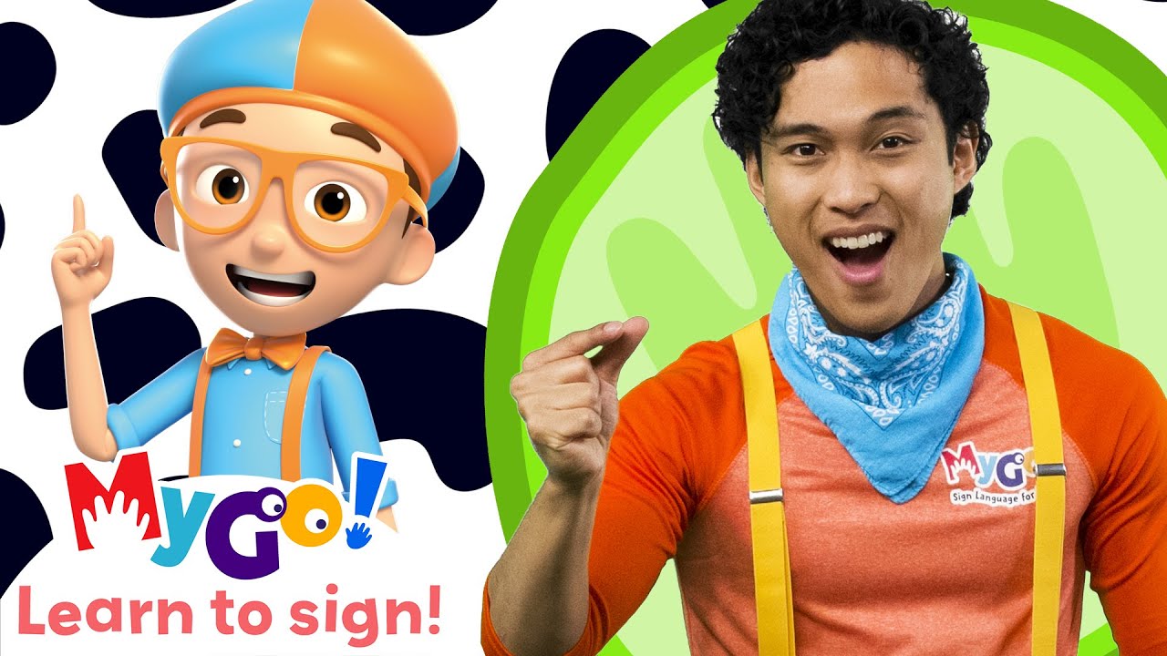 Learn Sign Language with Blippi Wonders! | Panda | MyGo! | ASL for Kids ...