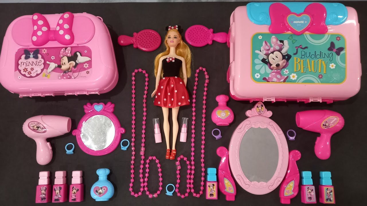 7 Minutes Satisfying Unboxing Minnie Mouse Barbie Doll & Two Sets ...