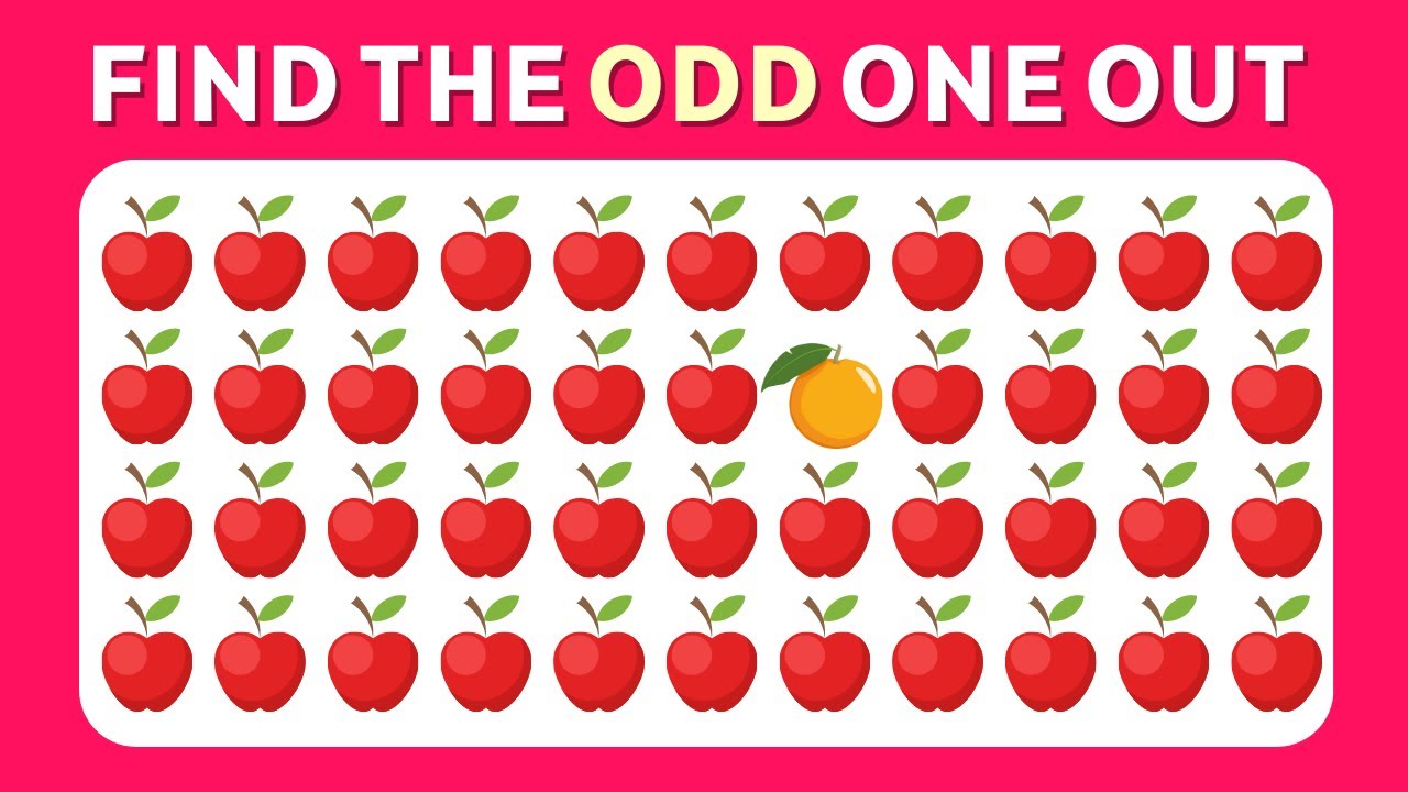 Easy, Medium, Hard, Impossible - Find the ODD One Out | Eye test - YouTube