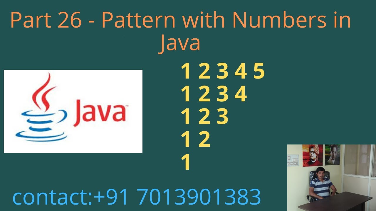Pattern with Numbers in Java - Part 26 - YouTube