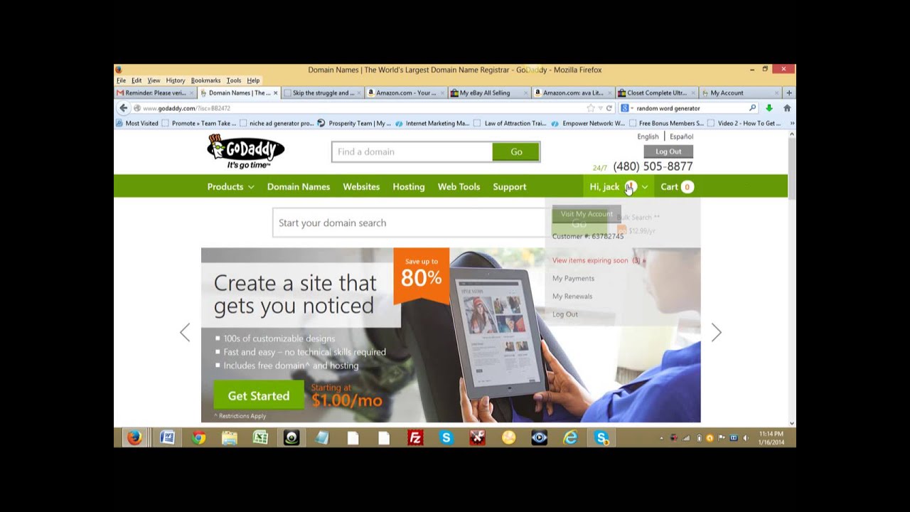 How To Navigate Godaddy Control Panel - YouTube