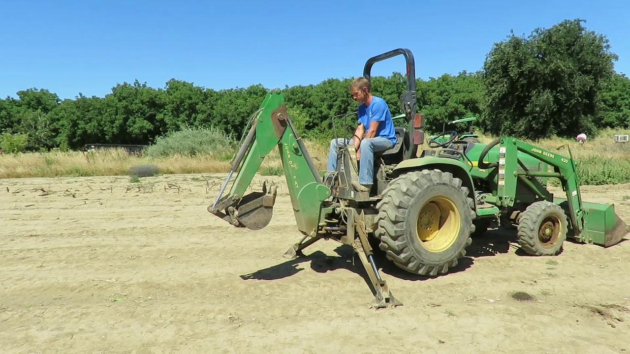 John Deere 4410 4x4 Compact Tractor With Front Loader And Backhoe - YouTube